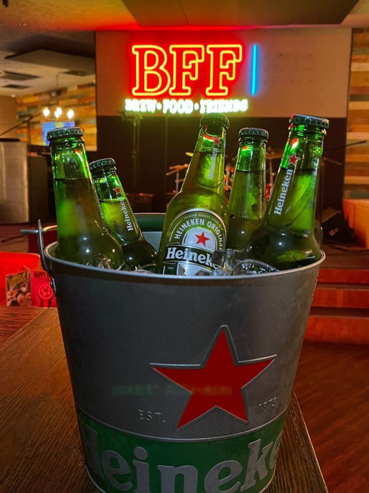 Heineken Bucket (5 Bottles) - BFF - Pub & Sports Bar